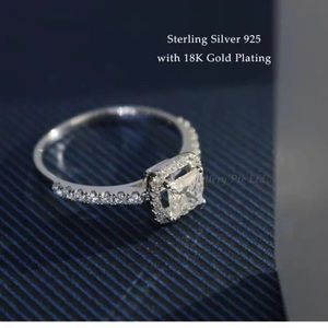 Mystic Gems | Jewelry | Princess Cut Halo Gra Moissanite Ring 8kgp S925 New | Poshmark